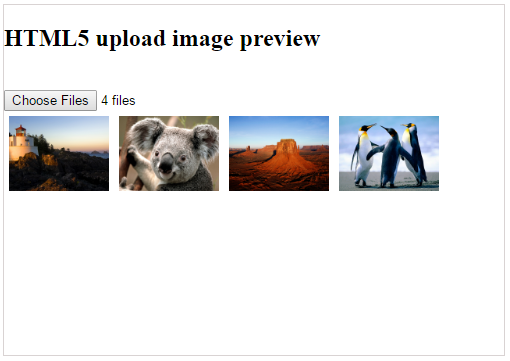 Html5 preview image before upload JQuery example Html5 preview image before upload JQuery example